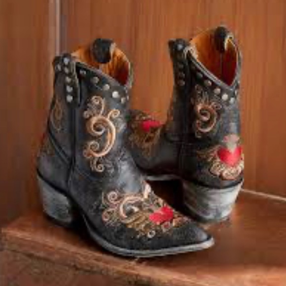 Old Gringo | Shoes | Old Gringo Little G Hearts Boots In Black ...